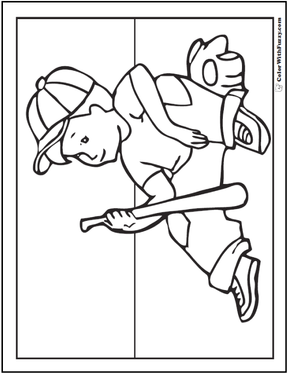 Baseball Coloring Pages: Customize And Print PDF