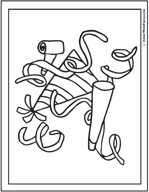 55+ Birthday Coloring Pages: Customizable PDF