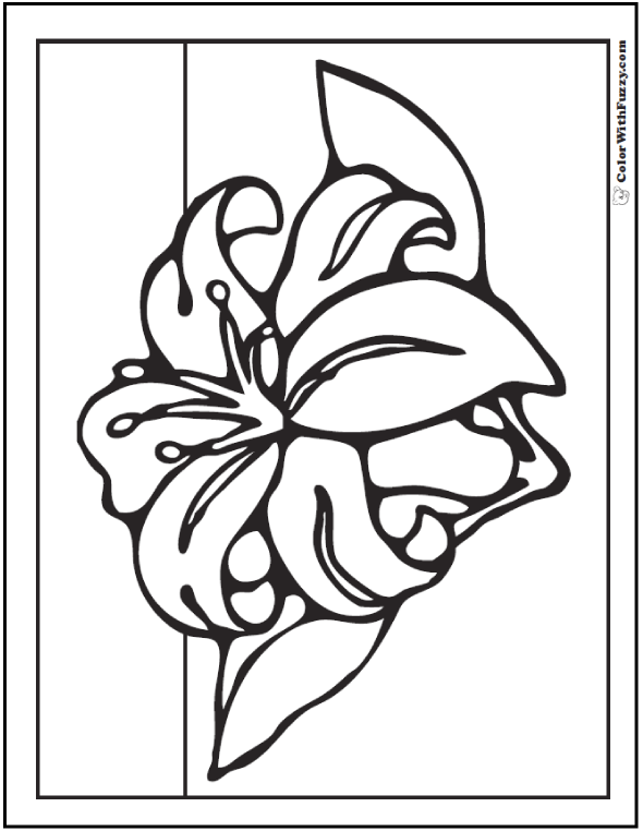 Spring Flowers Coloring Page 28 Customizable Printables spring-flowers-coloring-page-28-customizable-printables
