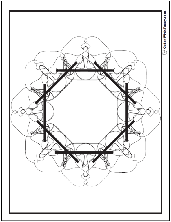 70+ Geometric Coloring Pages To Print And Customize