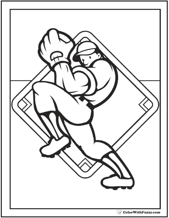 Baseball Coloring Pages Customize And Print PDFs