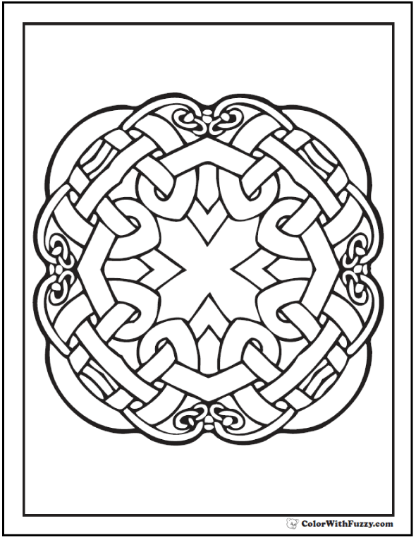 90 Celtic Coloring Pages Irish, Scottish, Gaelic