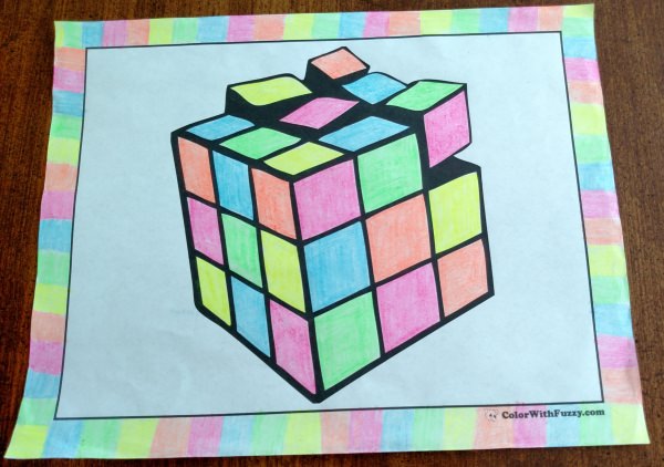 3D Coloring Pages Geometrics And Three D Shapes